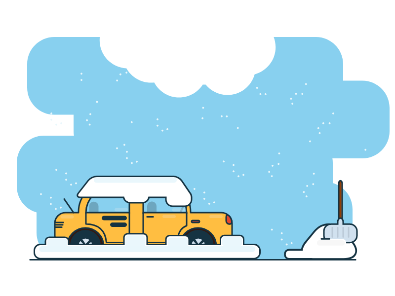 Snowy Day by VIncent on Dribbble