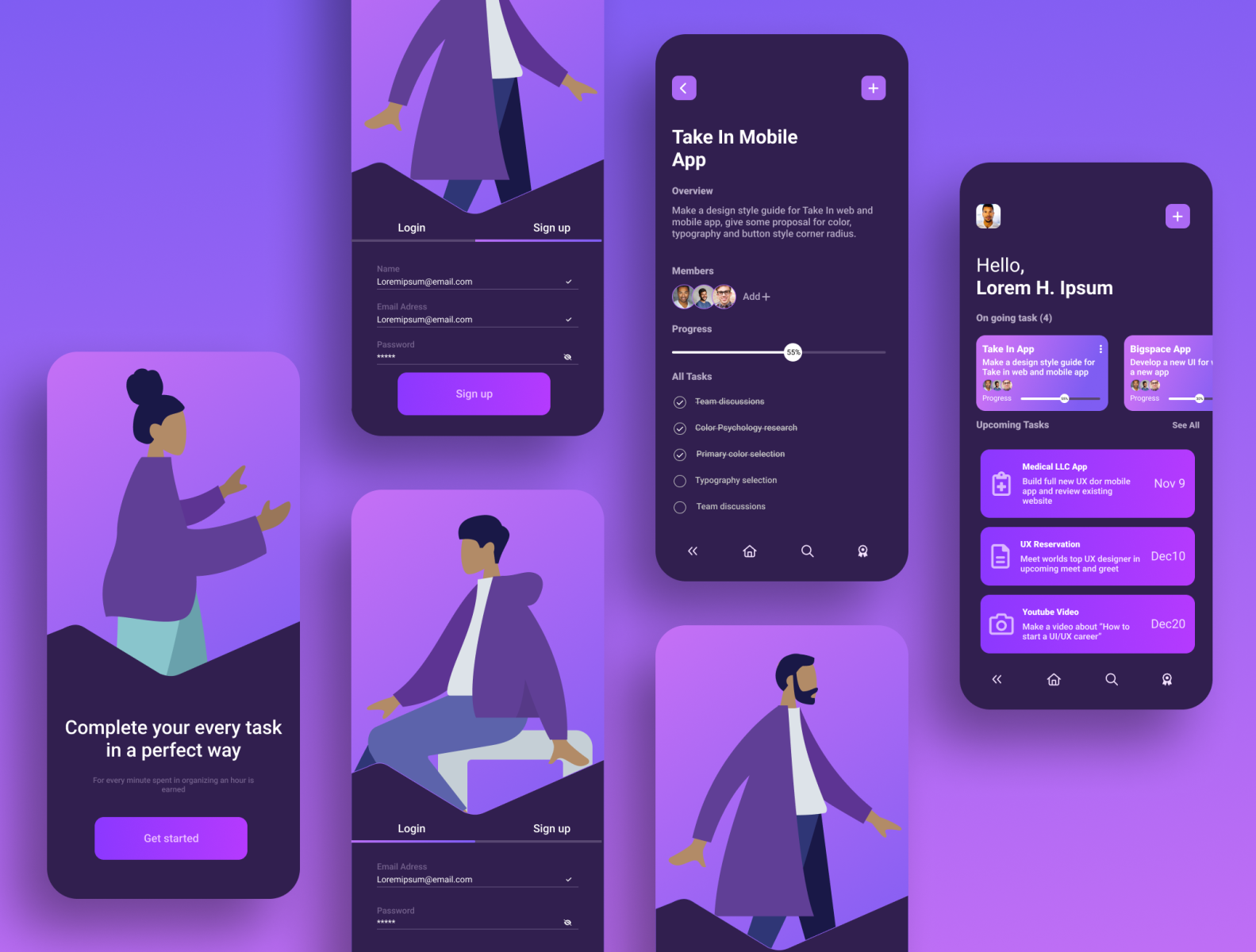 Business Task Manager by Taha Tariq on Dribbble