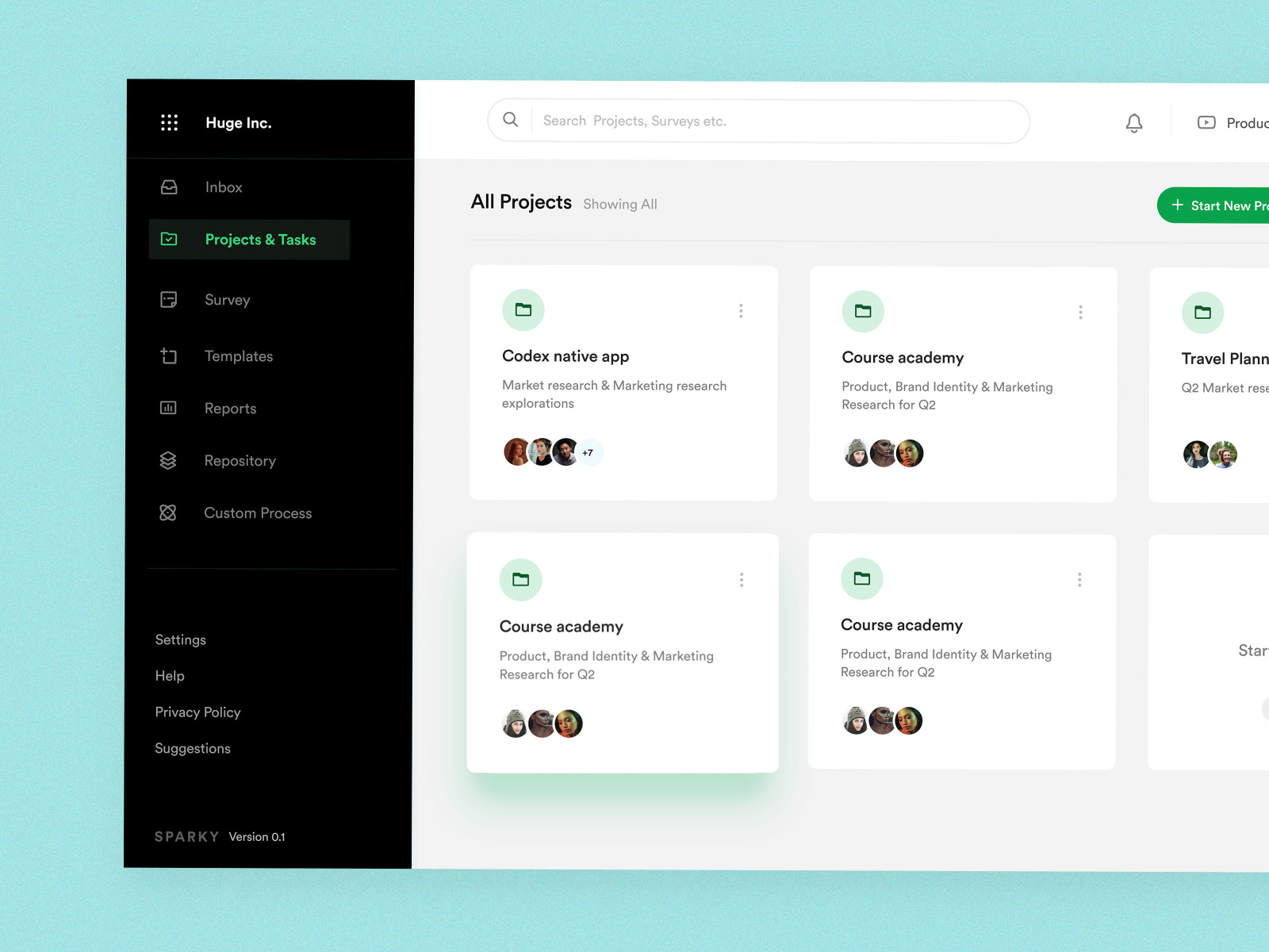 Huge Survey®: All Projects Page by Prashanth Yadav on Dribbble