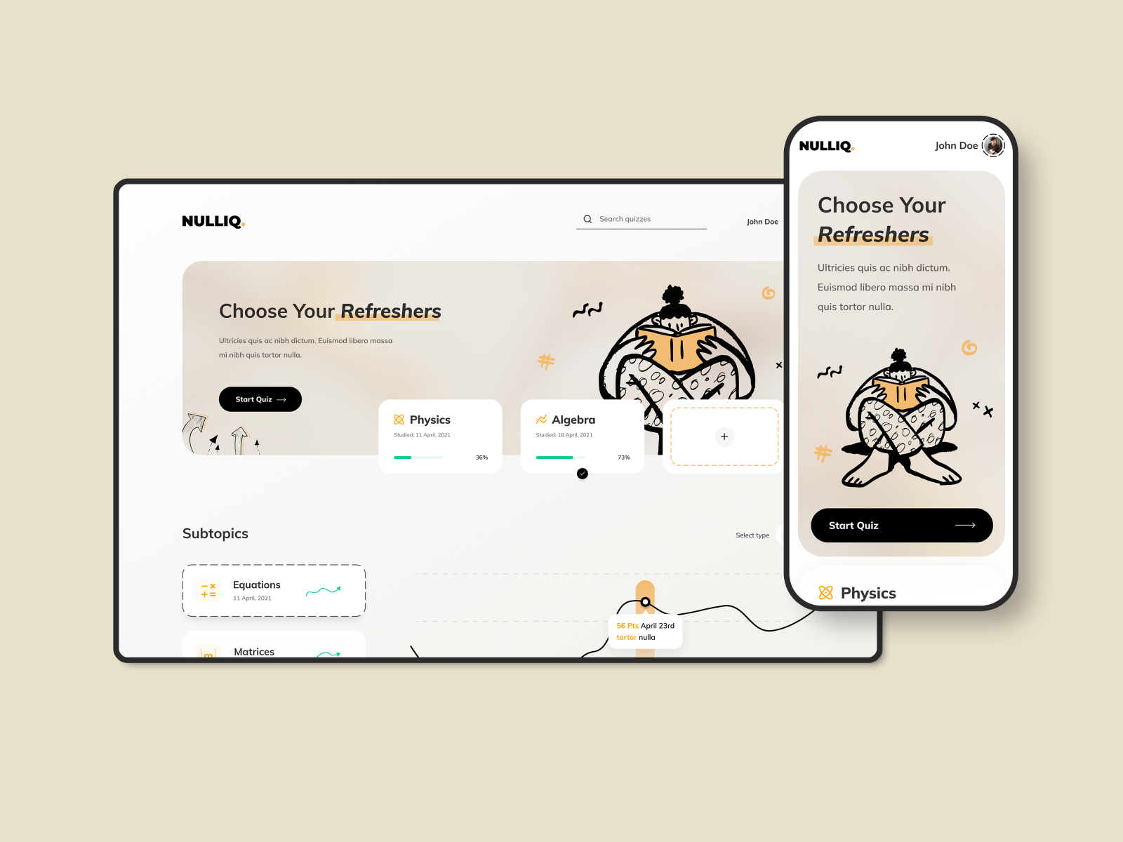 Nulliq - Quiz Website Landing Page Design by Abrar Ahmed on Dribbble