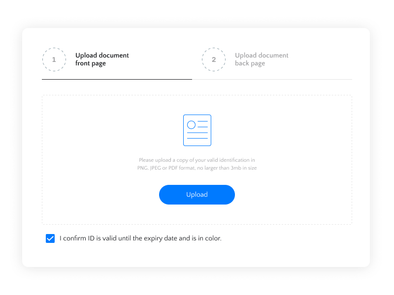 Identity Document Upload by Anna Mould on Dribbble