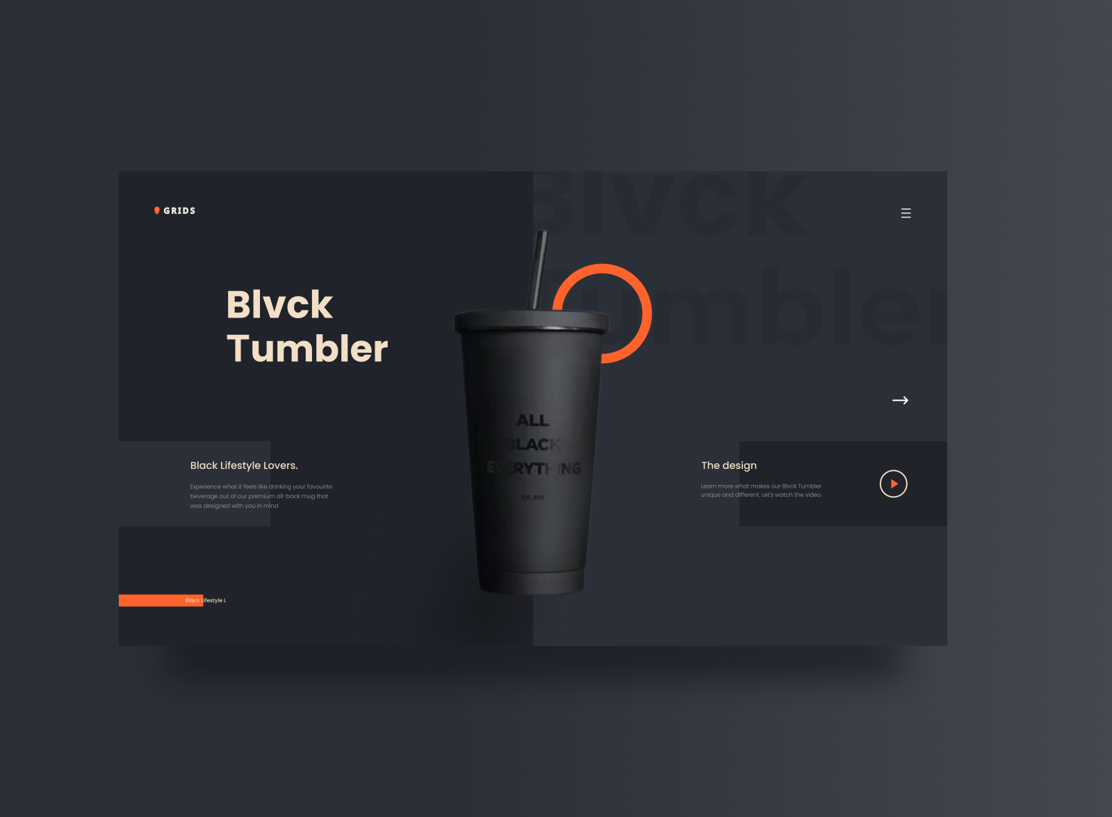 Product display page for Grids by Necherem on Dribbble