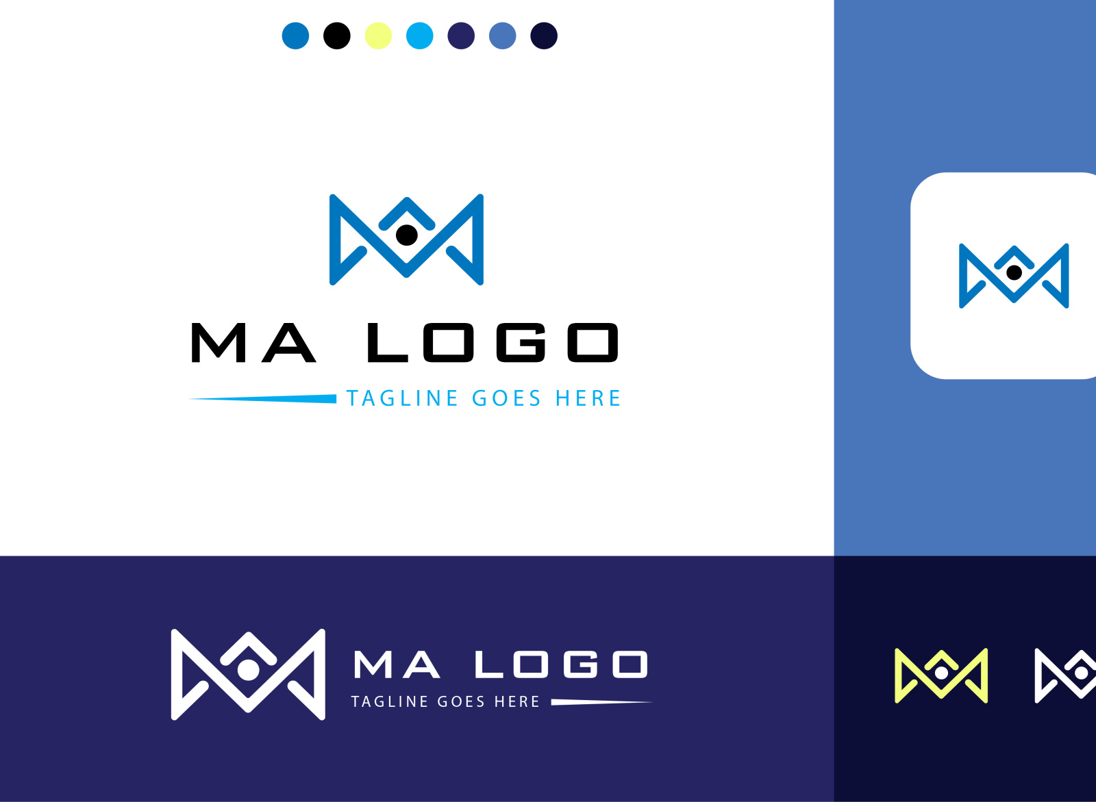 modern ma logo design by Hridoy Designs on Dribbble