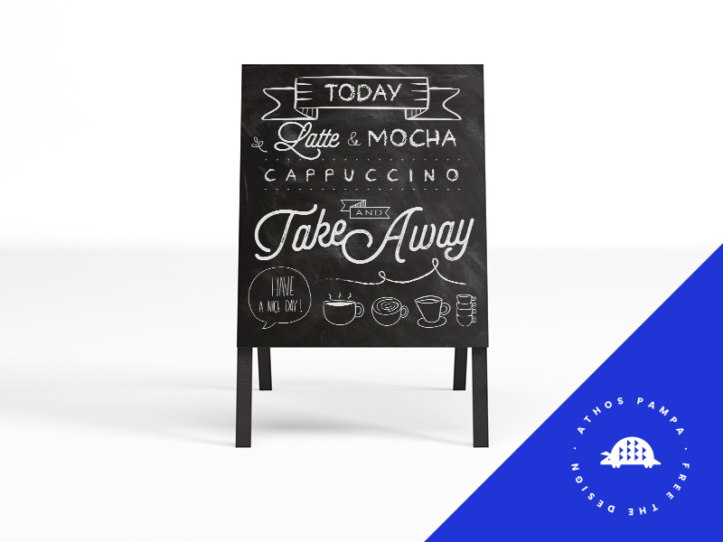 Chalkboard Street Sign Mockup by karopova on Dribbble