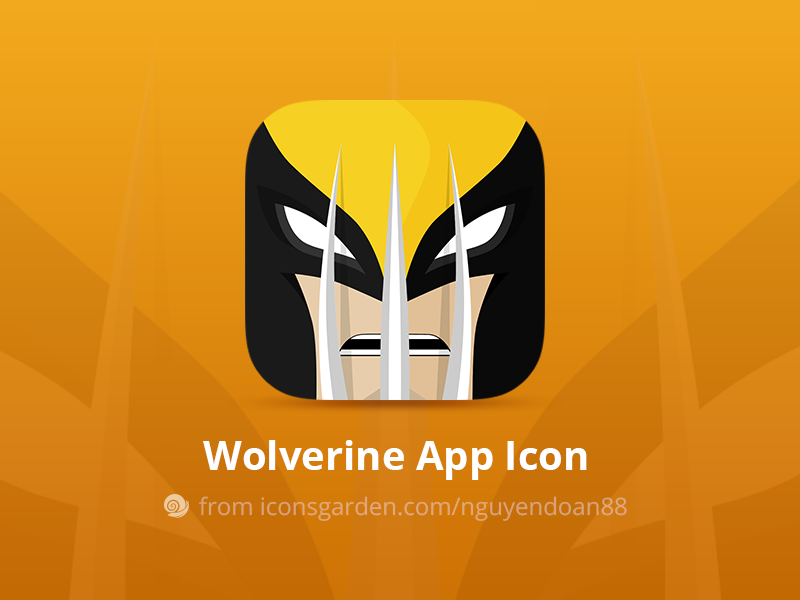 Free PSD Wolverine icon by iconsgarden on Dribbble