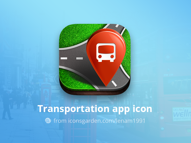 Free PSD Transportation app icon by iconsgarden on Dribbble
