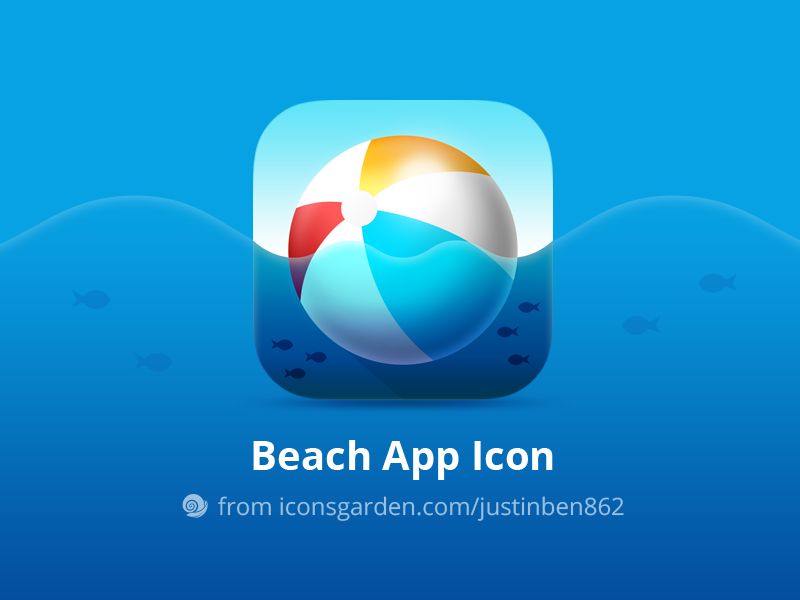 Free PSD Travel Beach app icon by iconsgarden on Dribbble