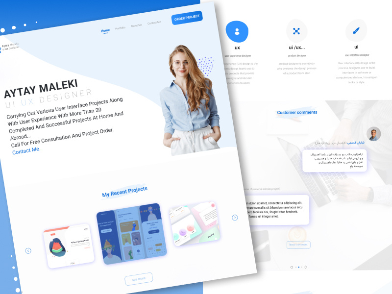 personal website design ... by Aytay Maleki on Dribbble