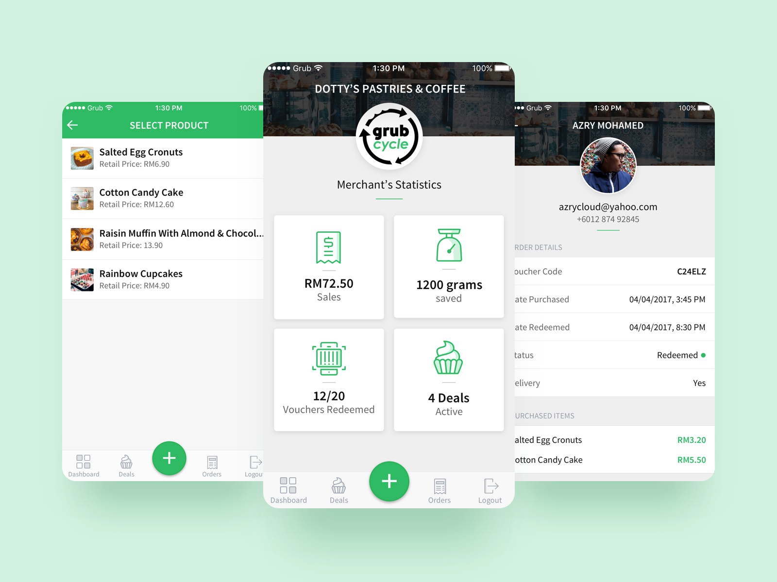 Grub Cycle Merchant App by Eski Mirza on Dribbble