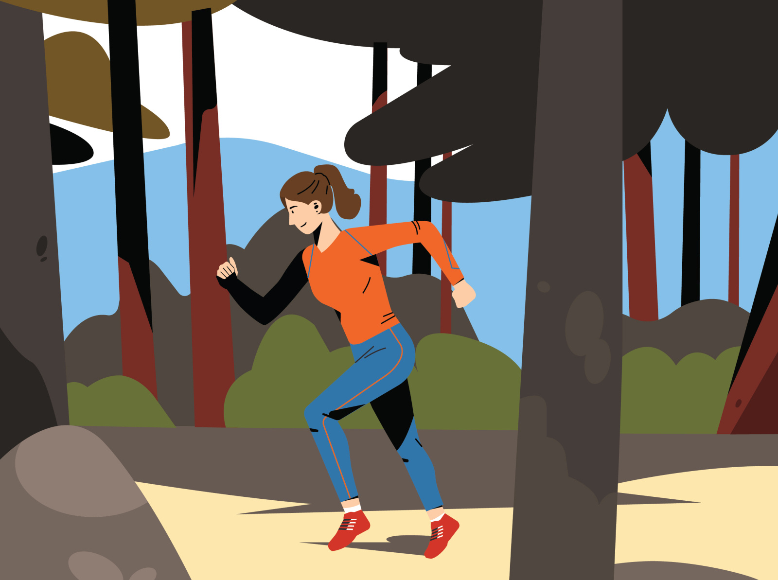 Jogging lady by Agata Wahyura on Dribbble