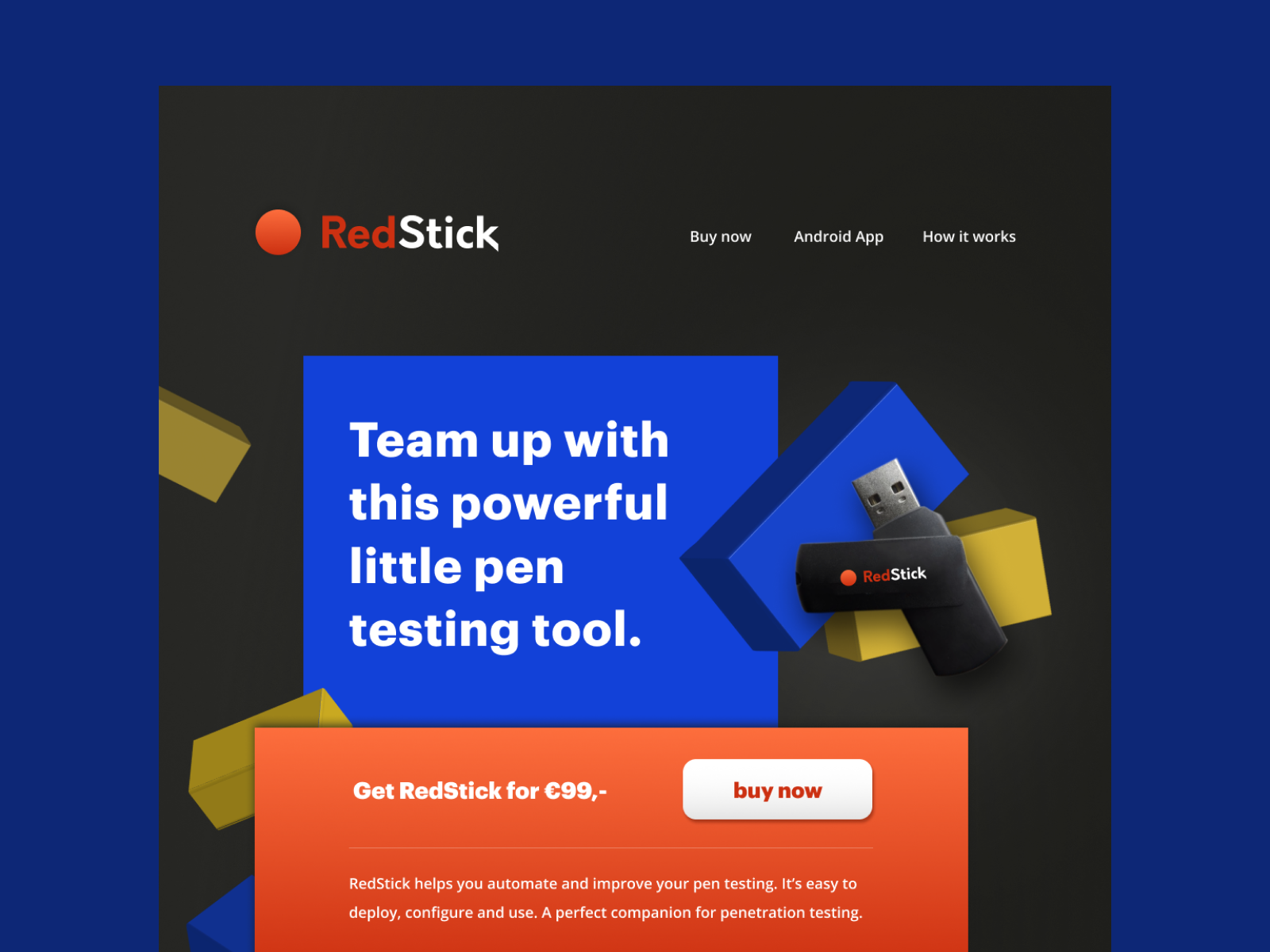 RedStick First Draft Homepage by Saar Sarah van Hecken on Dribbble