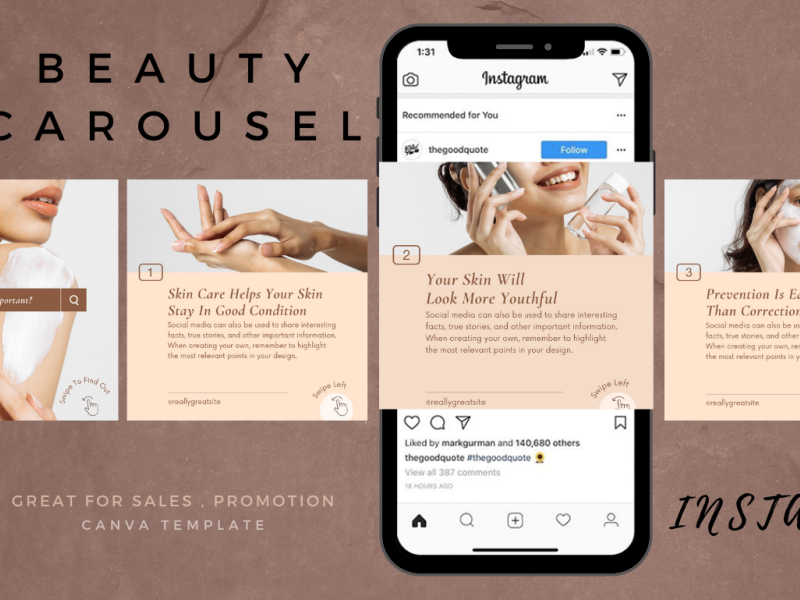 BEAUTY CAROUSEL FOR INSTAGRAM by NATURE on Dribbble