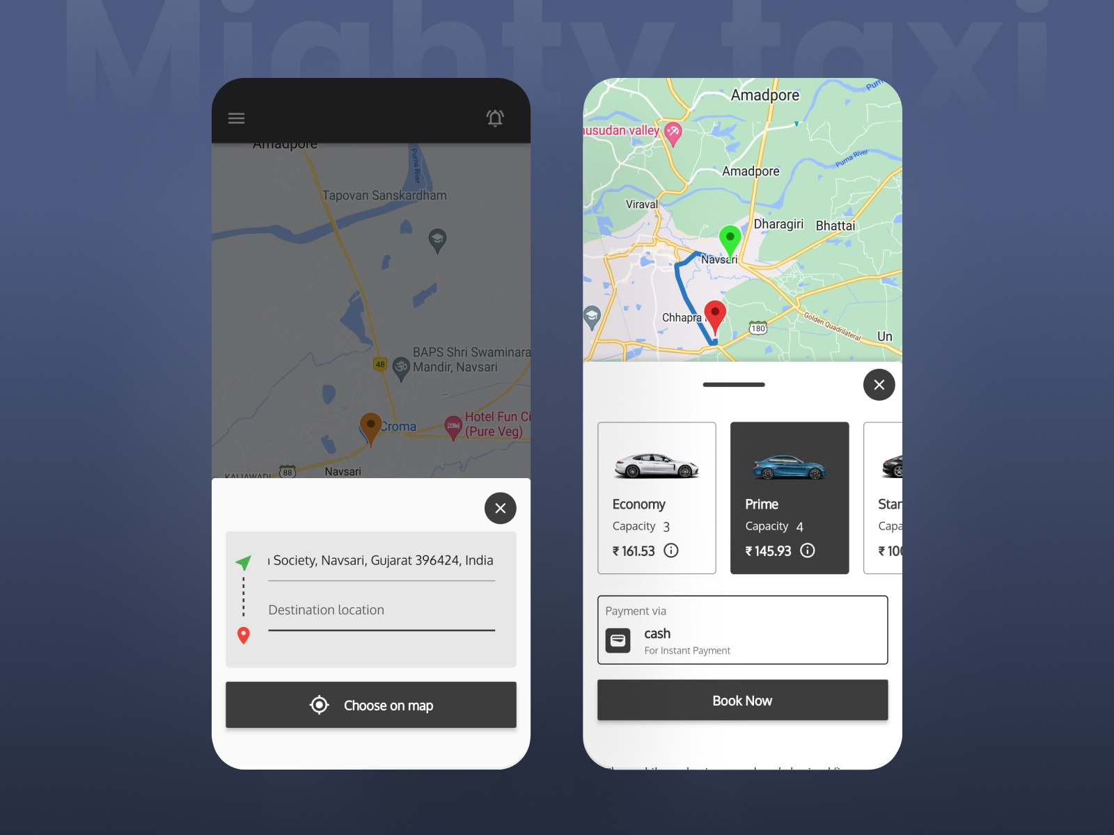 Mighty Taxi app by Meet Mighty on Dribbble