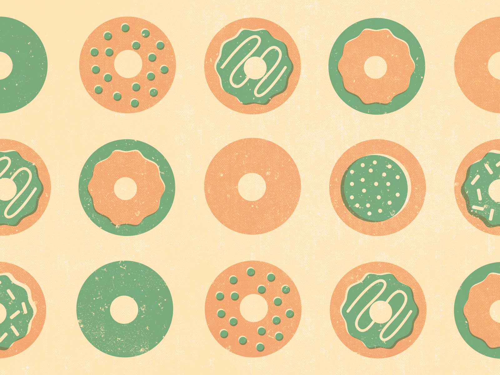 Donuts and Design pattern by Melissa Friedrich on Dribbble
