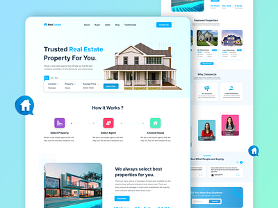 Real Estate Website Landing Page UI by Tanzima Anisha on Dribbble