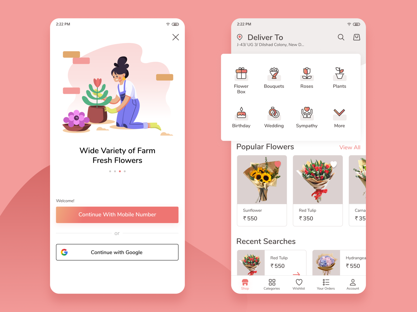 Flower Delivery App by Nithin Rajan on Dribbble