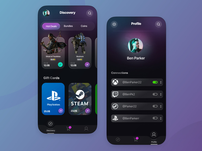 GameStore App by Fateme Navanhadi on Dribbble