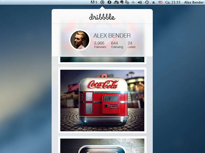 Dribbble App by ALEX BENDER on Dribbble