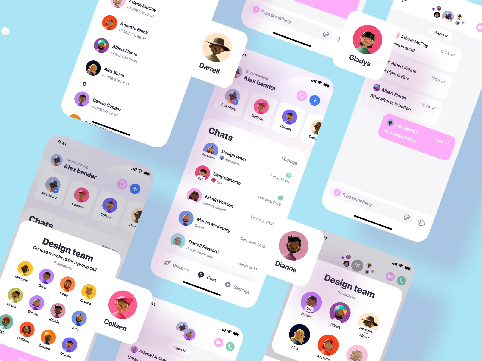 Chat Animation mobile app design by ALEX BENDER for FANCY on Dribbble