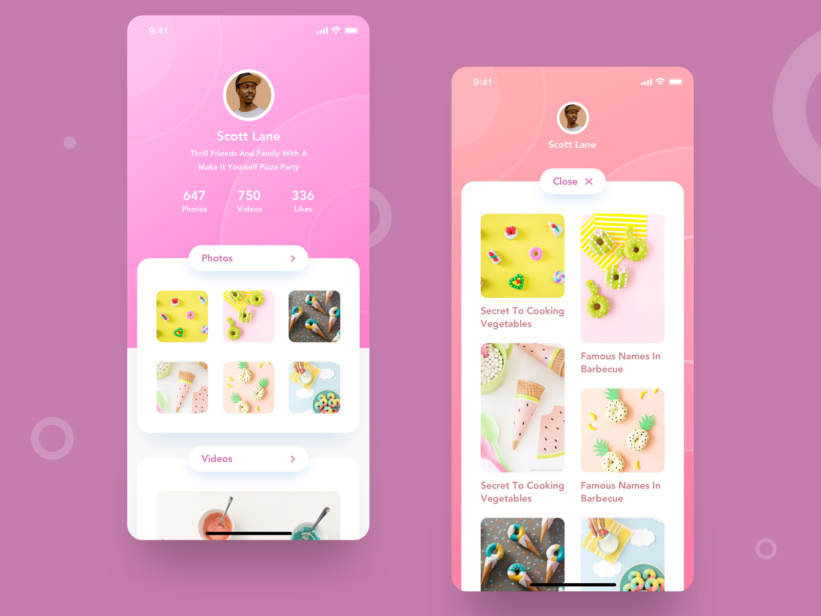 Collections app by ALEX BENDER on Dribbble