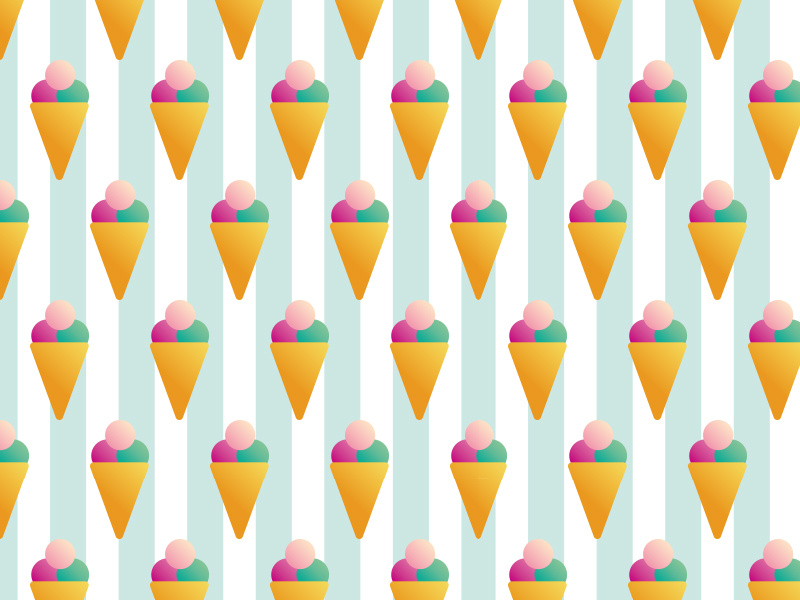 Ice Cream Pattern by maybe RED on Dribbble