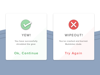 Flash Message Error/Success by Matt Fitch on Dribbble