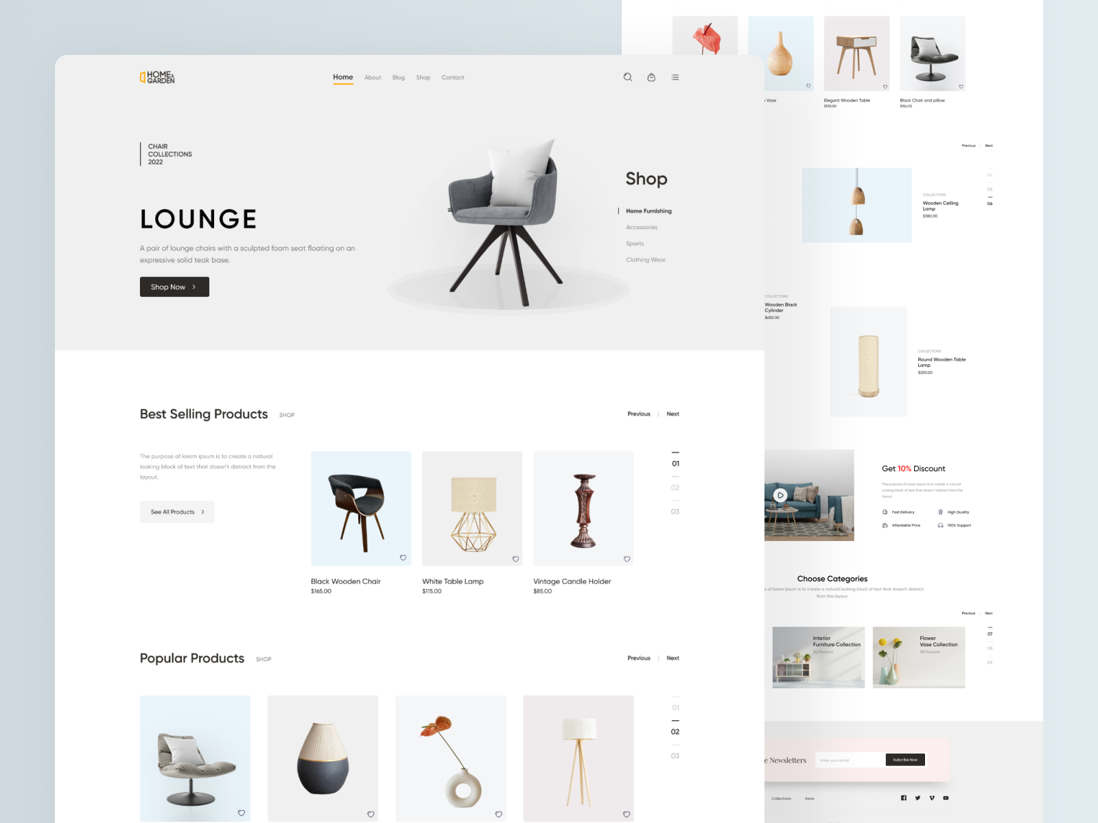 Furniture Landing Page Design by Minhaj Uddin on Dribbble