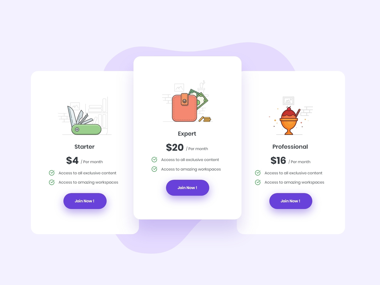Pricing Card UI Design by Chouaib Belagoun 👋 on Dribbble