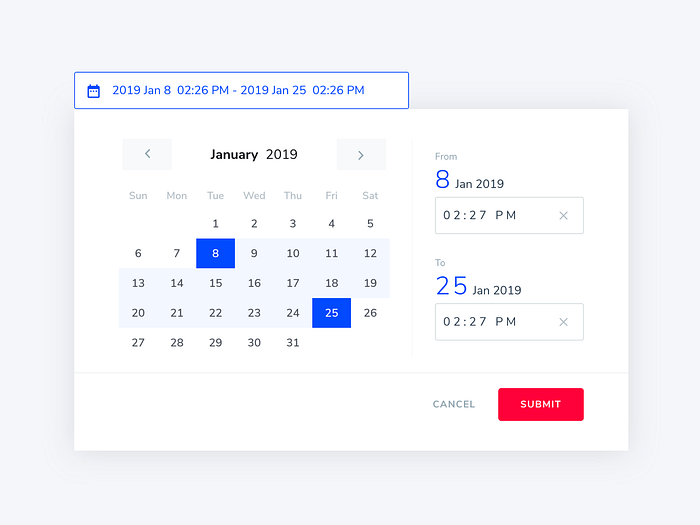 Date Range Picker designs, themes, templates and downloadable graphic ...