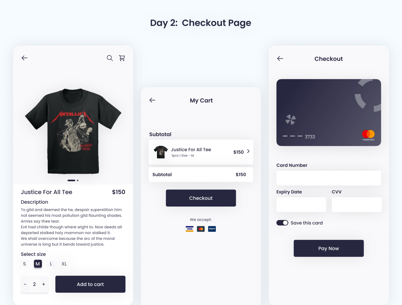 checkout page daily ui by Shadrach Akaade on Dribbble