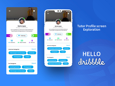 Tutor app profile by Md Shohanur Rahman on Dribbble
