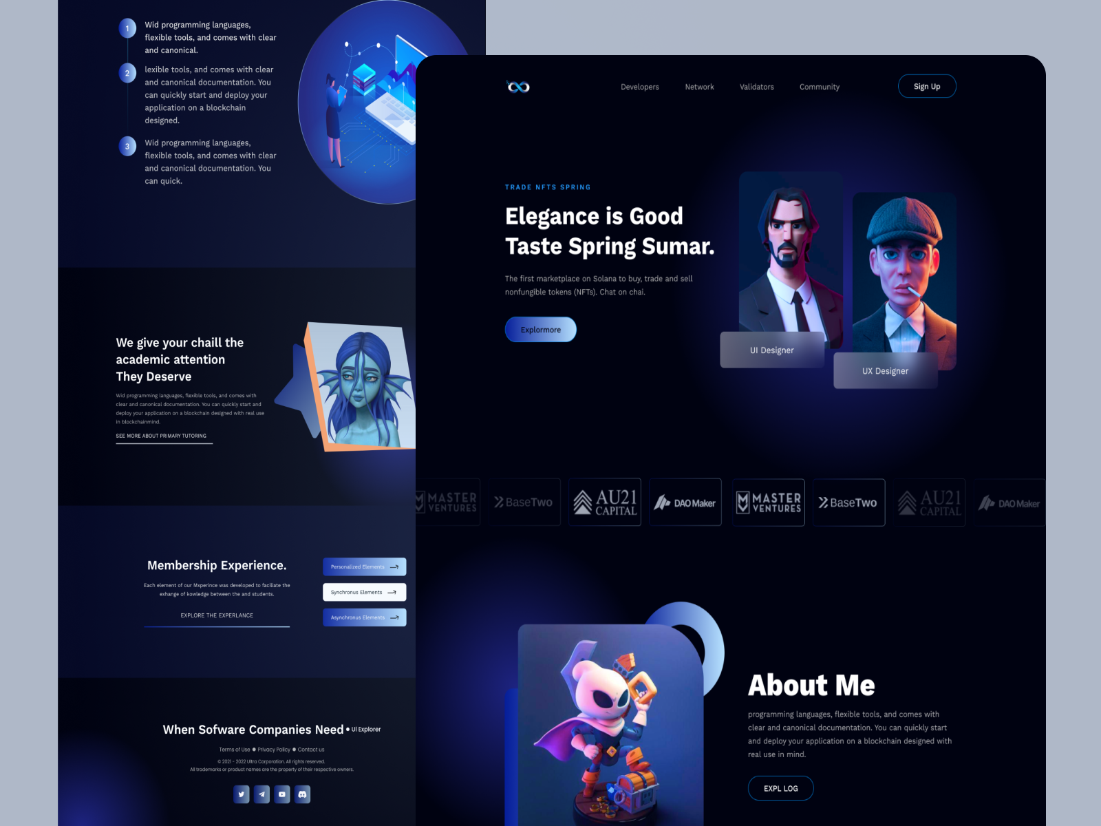 NFT landing Page Design by Alamgir Hossain on Dribbble
