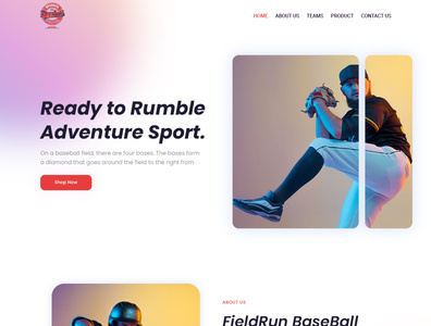 BaseBall website design. by Dxdesignz on Dribbble
