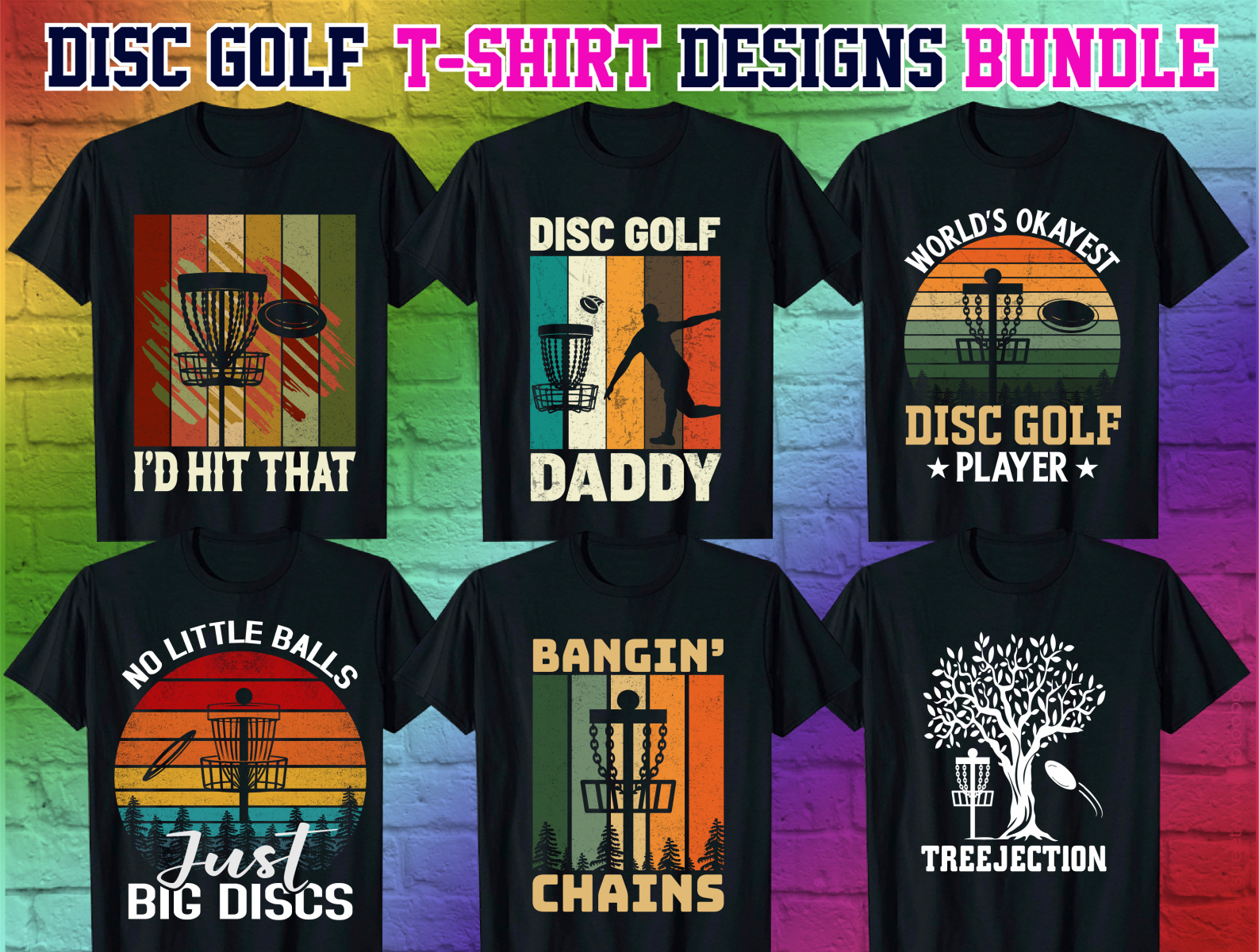 DISC GOLF T-SHIRT DESIGN BUNDLE by Design booster/ T-shirt Designer on ...