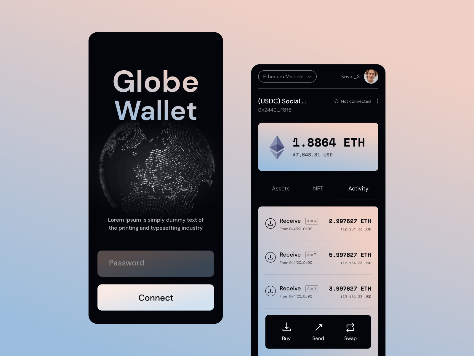 Globe Wallet by Benjamin Oberemok on Dribbble
