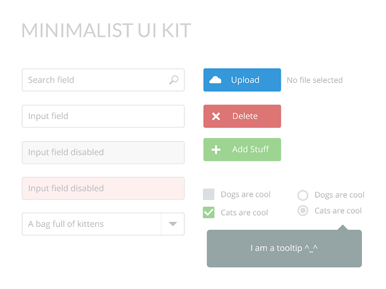 Min Ui Kit by André Figueira on Dribbble