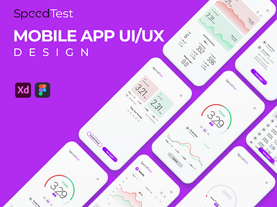 Speed Test Mobile App UI/UX Design by Muhammad Taimoor on Dribbble