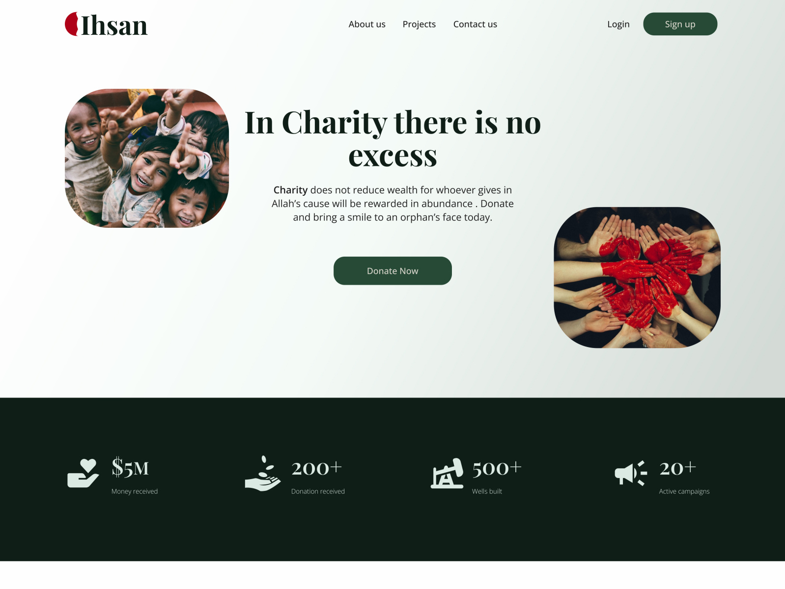 Charity website design by Munirat Yakubu on Dribbble