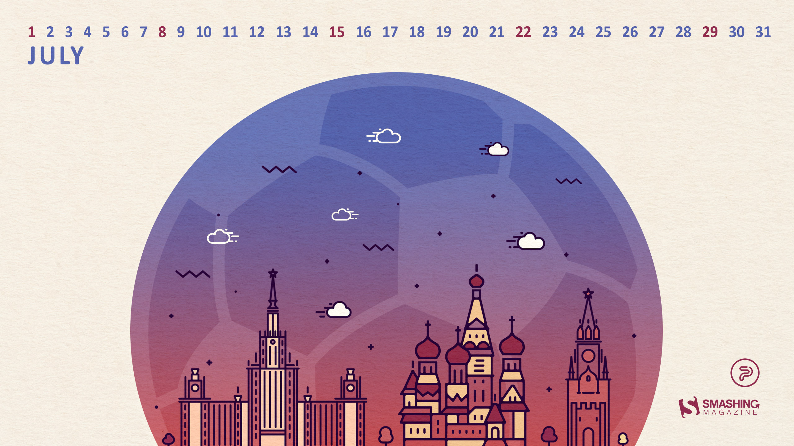 Triumphant July calendar by PopArt Studio on Dribbble