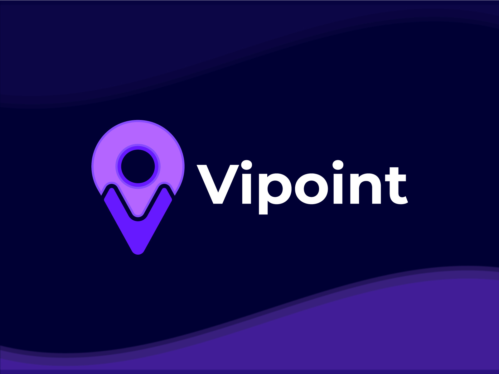 V Location Logo design || Vipoint - V letter with Location icon by M ...