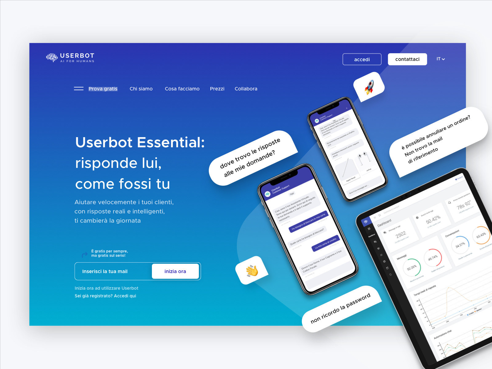 Userbot - SaaS Page Header by Patrick David on Dribbble