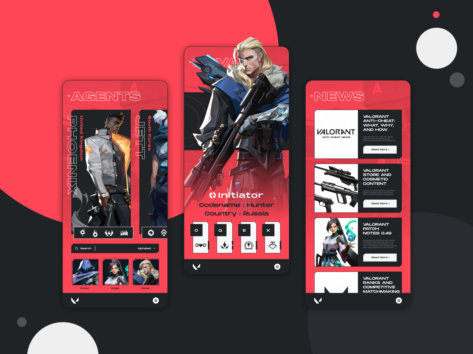 Dmitry Kiiashko / Projects / Valorant - Website concept design | Dribbble