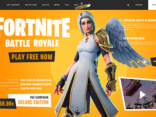 Fortnite - Website concept design by Dmitry Kiiashko on Dribbble