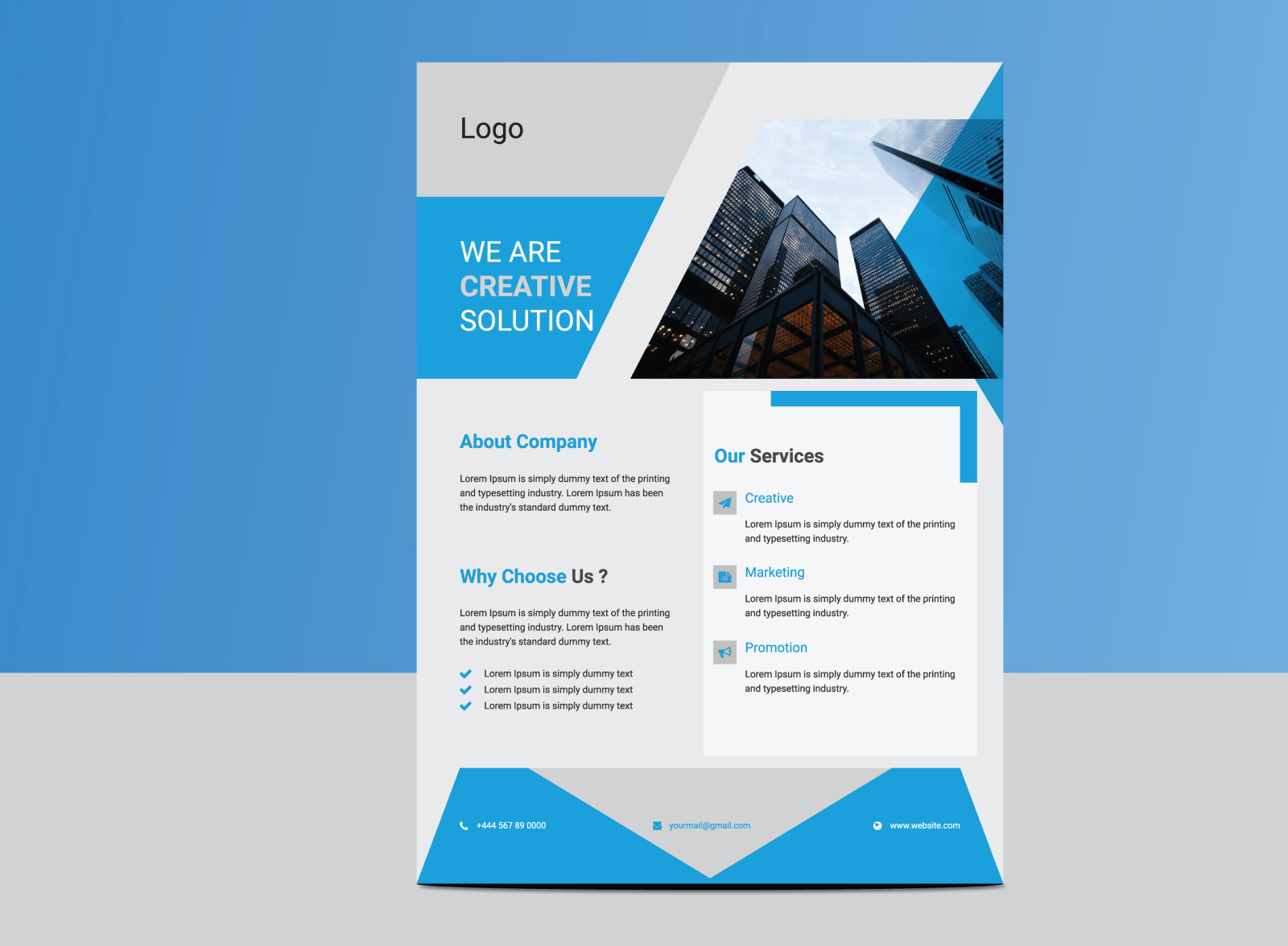 Creative corporate flyer template by Asif Nil on Dribbble