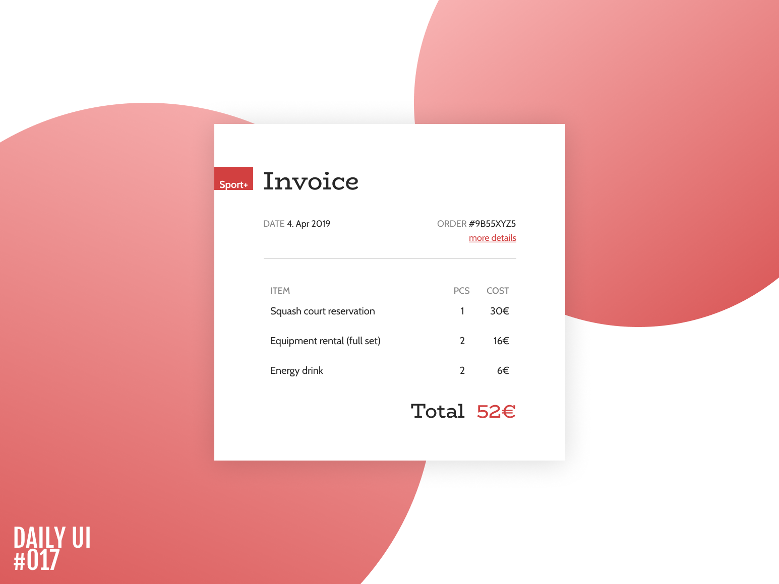Invoice - Daily UI #017 by Martin Kozon on Dribbble