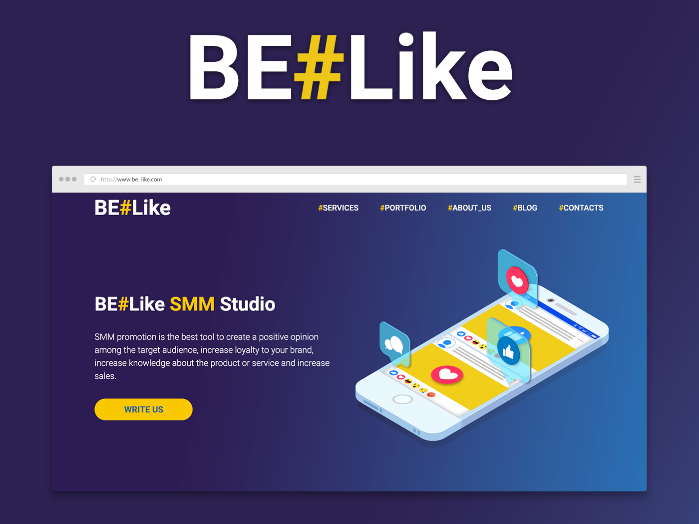 BE#Like SMM Studio by Julia Gnot on Dribbble