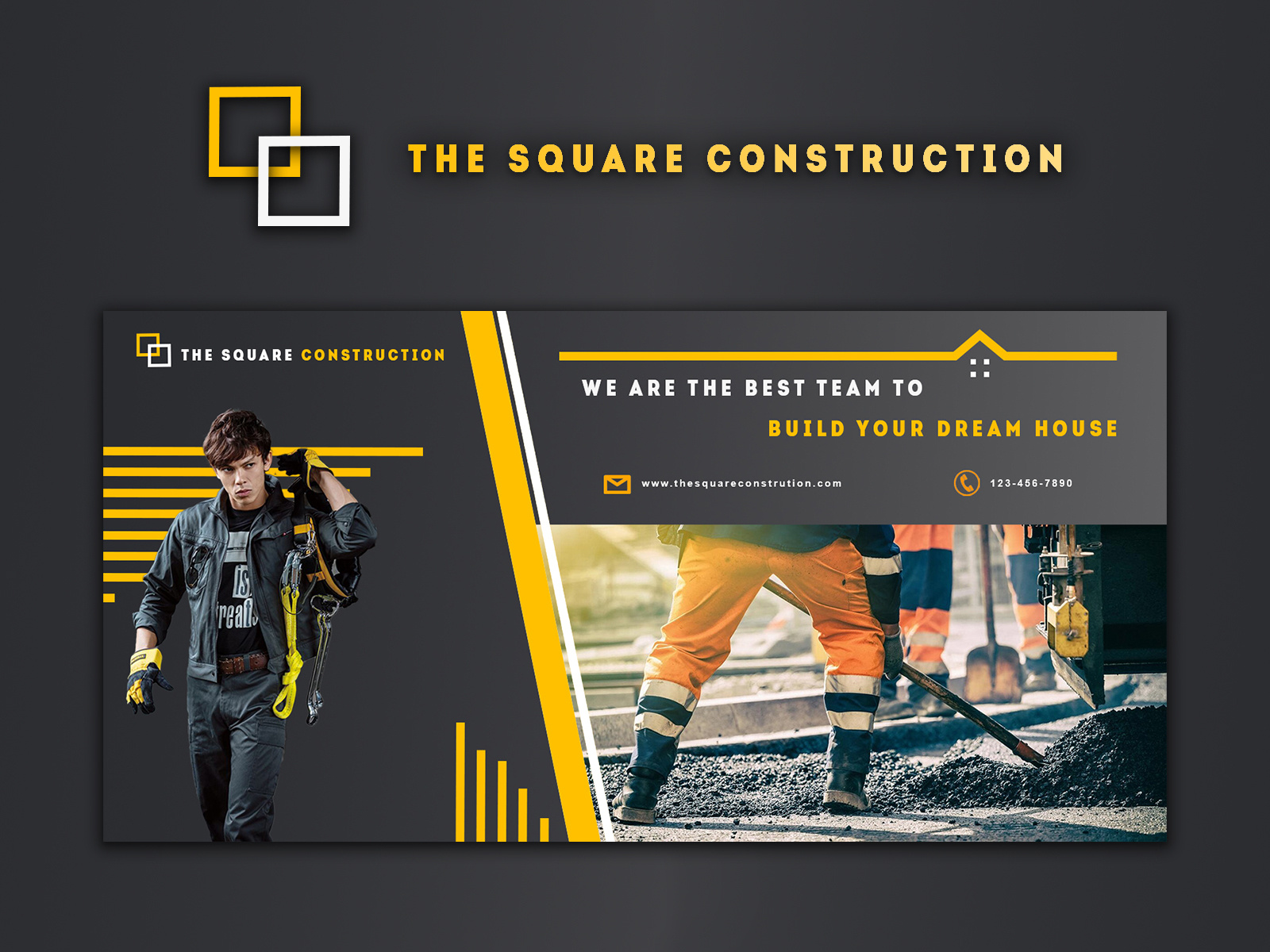 CONSTRUCTION COMPANY BANNER DESIGN by Sayed Hifzain Ahmed on Dribbble