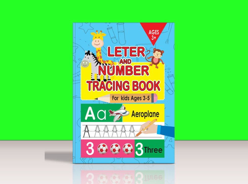 Letter & Number Tracing Book Cover Design by Md Shakil Ahmed on Dribbble