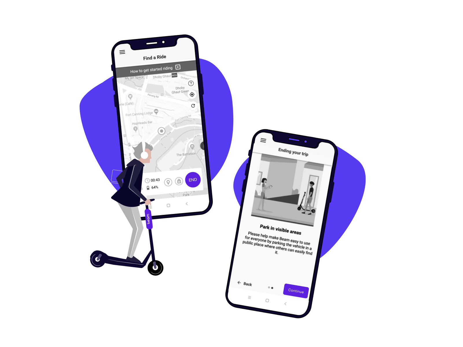 Mobility app UX/UI design: mockups by Brainhub on Dribbble