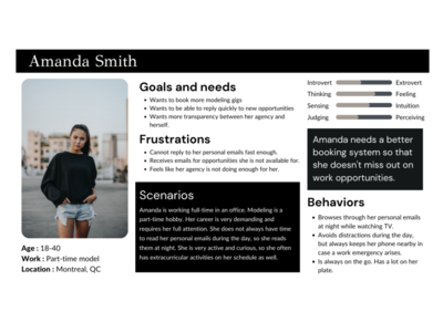 User Persona - Bookr by Sandrine Choinière on Dribbble